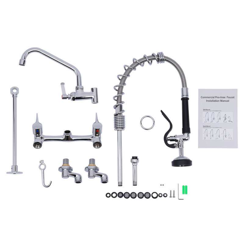 SUNYOU Pull Down Single Handle Kitchen Faucet | Wayfair